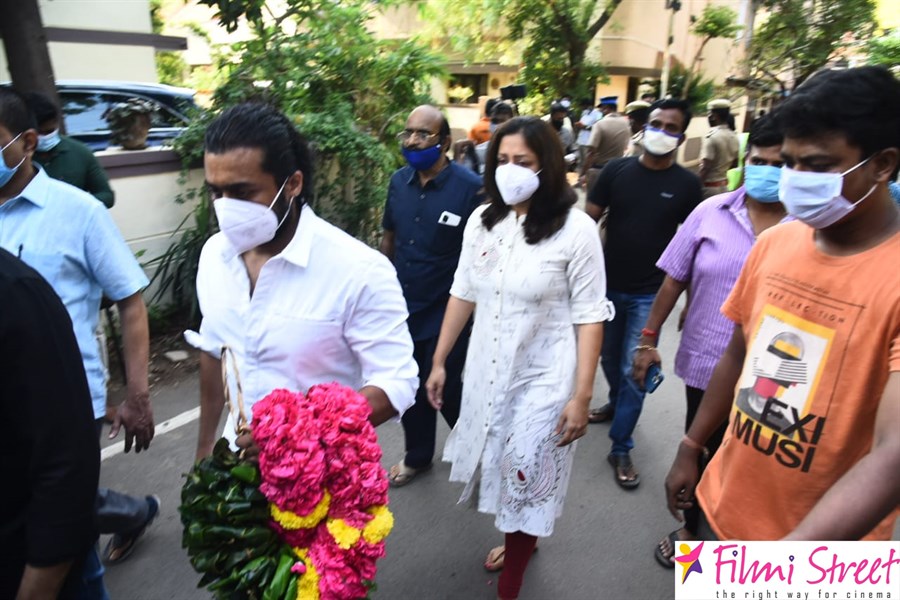 Comedy actor Vivek funeral photos